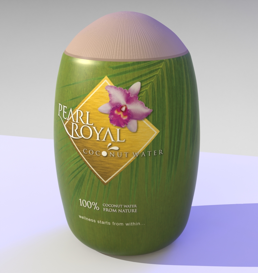 WorldStar Winner: Coconut water 100% canned in shape "Pearl Royal"