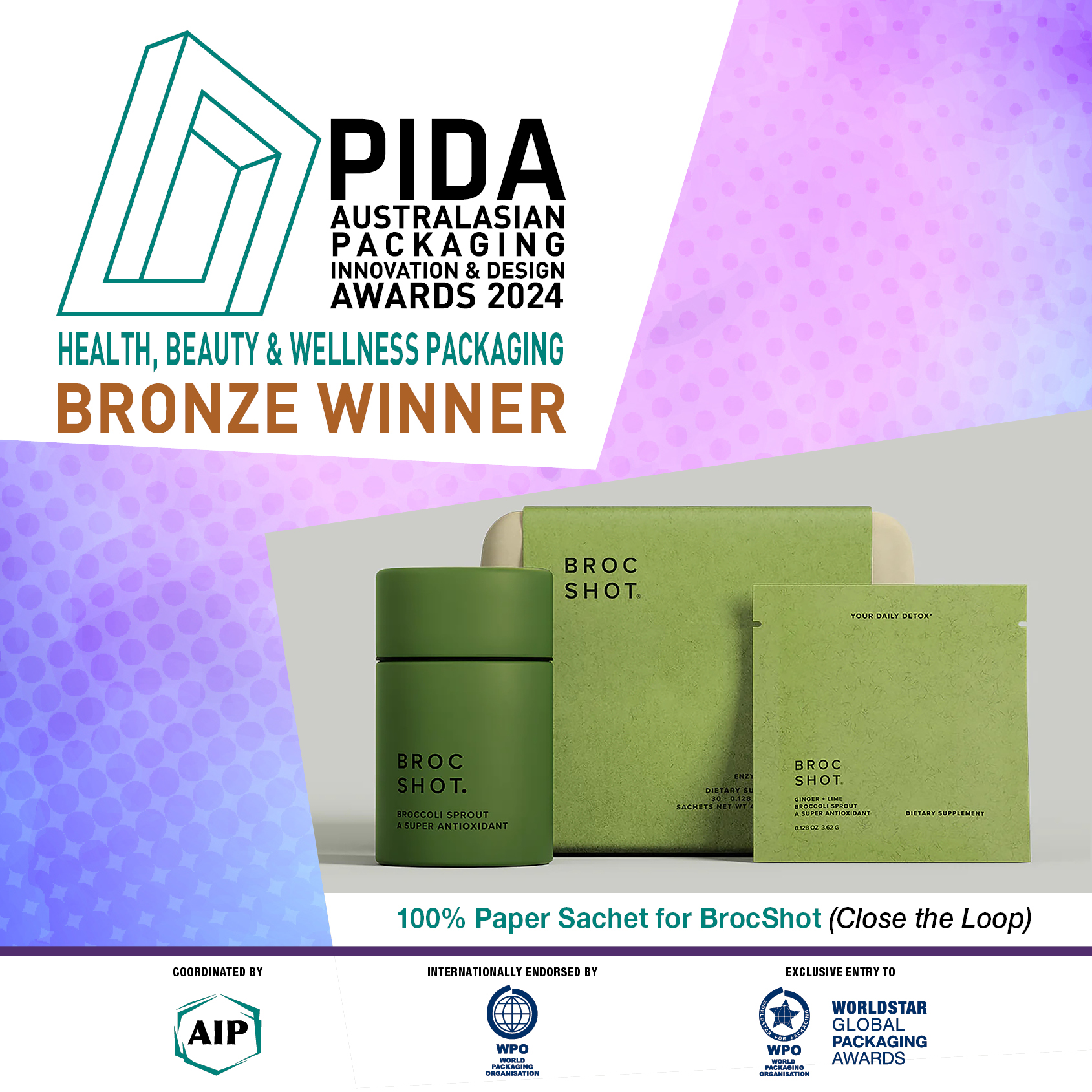 WorldStar Winner: 100% Paper Packaging Film for Broc Shot