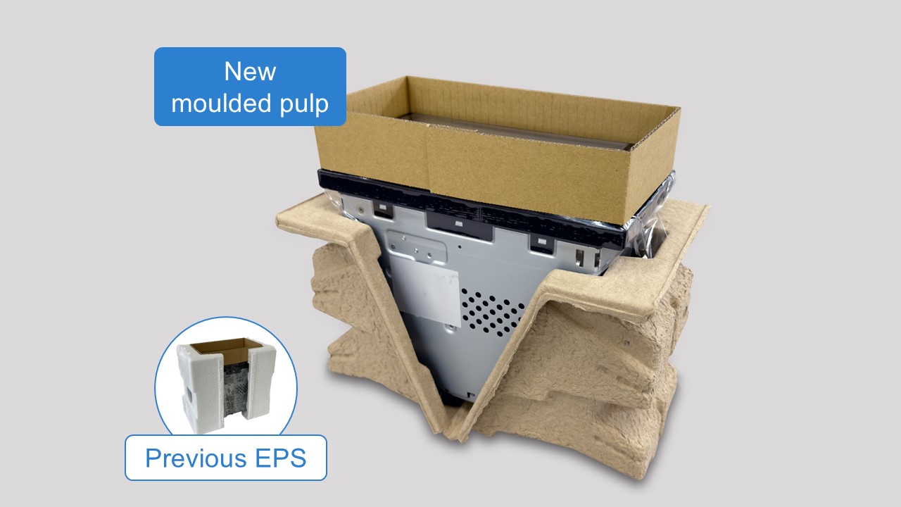 WorldStar Winner: V-shaped moulded pulp cushion for car navigation systems