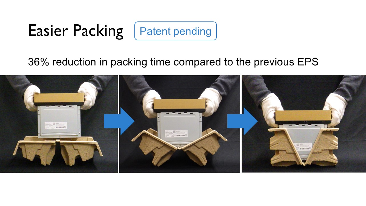 WorldStar Winner: V-shaped moulded pulp cushion for car navigation systems